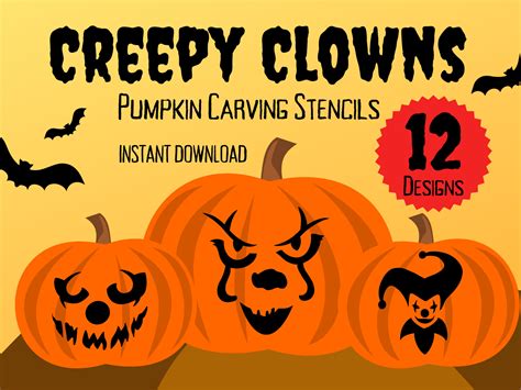Printable Clown Pumpkin Stencils Free Printable