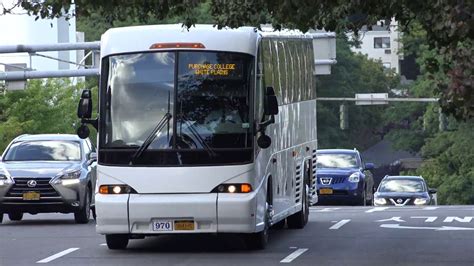 Mci J4500 In White Plains Ny Near The Bus Terminal Youtube