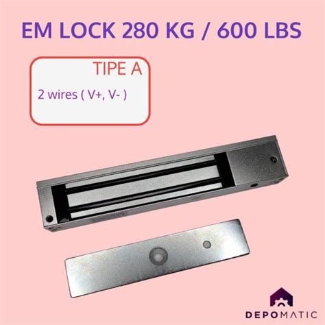 Jual Electromagnetic Em Magnetic Door Lock Mlock 600 Lbs 280 Kg Polos