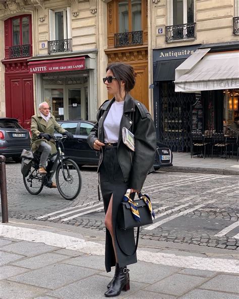 8 French Girlapproved Black Leather Jacket Outfit Ideas Who What Wear