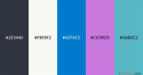 Vscode Color Palette And Colors 2e3440 F8f8f2 007acc C678dd 56b6c2