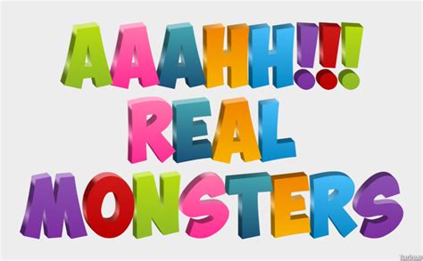 Aaahh Real Monsters Text Effect And Logo Design Cartoon