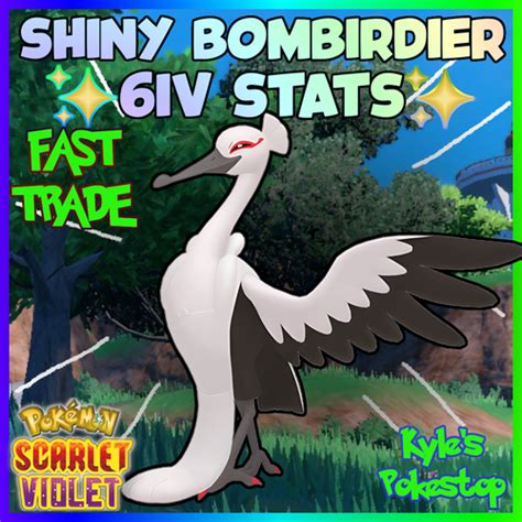 6iv Shiny Bombirdier Pokemon Scarlet And Violet Evd Battle Ready 🚀
