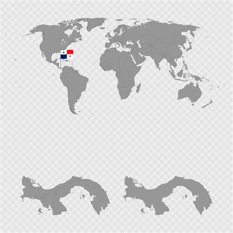 Panama Map Set With World Location 67347623 Vector Art At Vecteezy