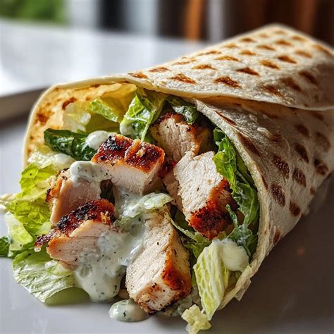 Delicious Grilled Chicken Caesar Salad Wrap