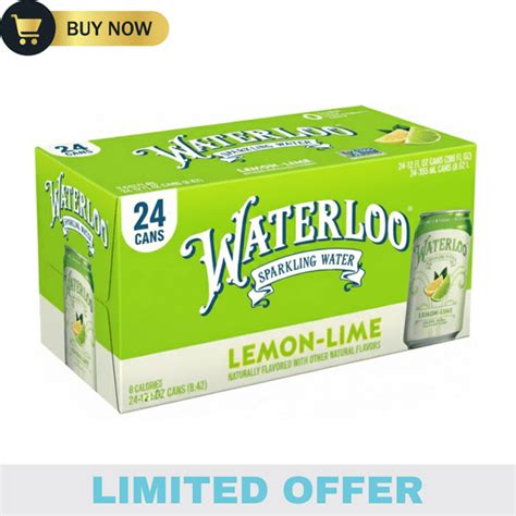 Waterloo Sparkling Water Coconut Lime Cooler 12 Fl Oz 8 Pack Cans
