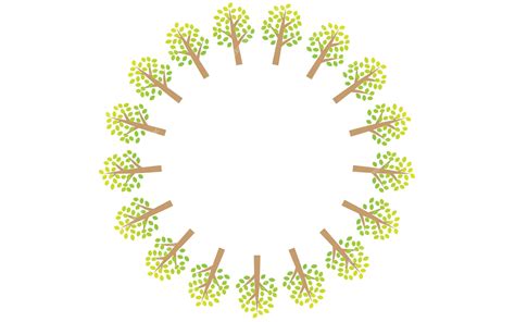 Premium Vector 17 Trees Arranged In A Circle With Copy Space In The Middle An Image Of Nature