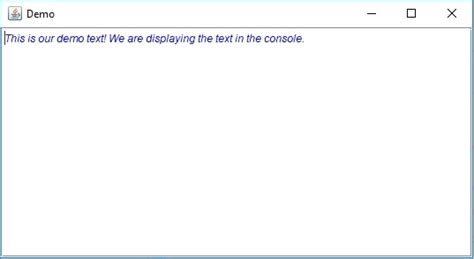 Java 程序从 Jtextpane 获取文本并显示在控制台中 W3schools 教程