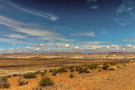 Desert Vegetation Colorado River Clouds Hills Make Magnificent
