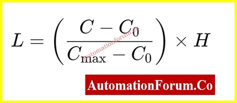 Capacitance To Level Conversion Calculator For Level Transmitters 3