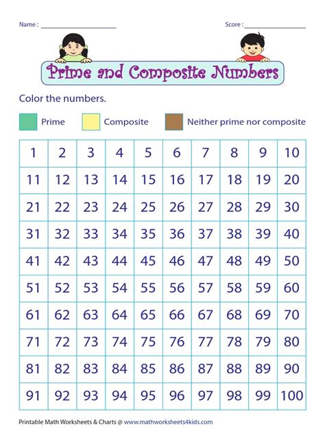Color Prime Composite Pdf Worksheets Library