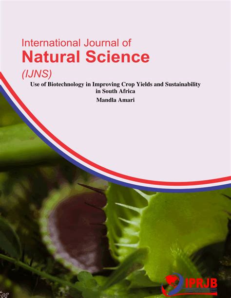 Pdf Use Of Biotechnology In Improving Crop Yields And Sustainability In South Africa