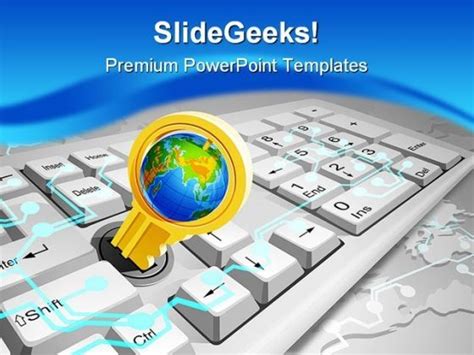 Locked Keyboard Security PowerPoint Templates And PowerPoint Backgrounds