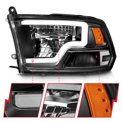 Anzo 2009 2020 Dodge Ram 1500 Full Led Square Projector Headlights W