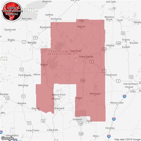 Severe Thunderstorm Warning Issued