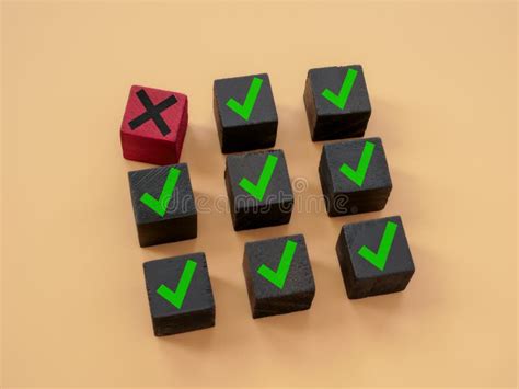 Black And Red Cubes As A Symbol Of Error Wrong Decision Stock Image