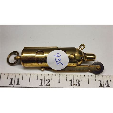 Old Style Brass Flint Wheeled And Fluid Lighter
