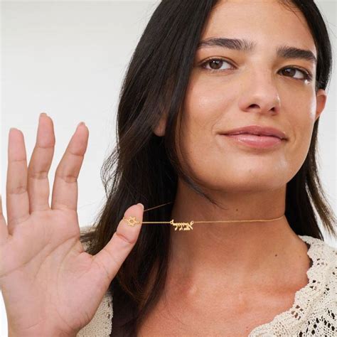 Hebrew Name And Symbol Necklace In Gold Vermeil Israel Blessing