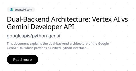 Dual Backend Architecture Vertex Ai Vs Gemini Developer Api