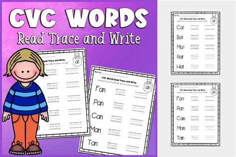 Cvc Words Worksheets 1st 3rd Grade Grafik Von Unique Source · Creative Fabrica