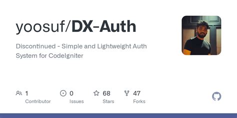 github yoosuf dx auth discontinued simple and lightweight auth