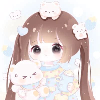呆萌小可爱系列的可爱女生卡通头像 爱头像