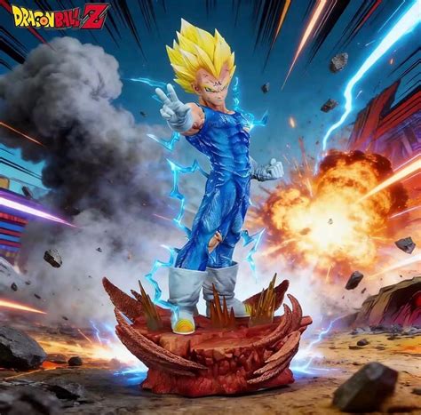 Dragon Ball Z Majin Vegeta Figure 315cm Led Edition Anime Pvc