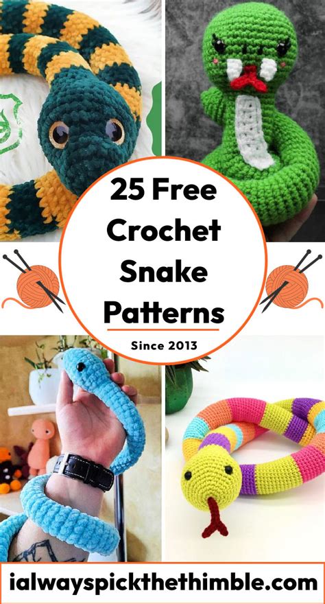 25 Free Crochet Snake Patterns Amigurumi Pattern