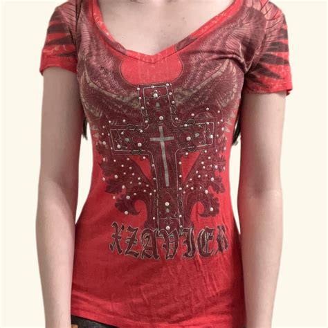 2000s Cyber Y2k Grunge Short Sleeve Shirt In Pink Depop