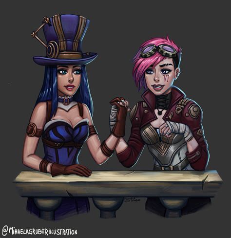 Artstation Caitlyn And Vi Commission