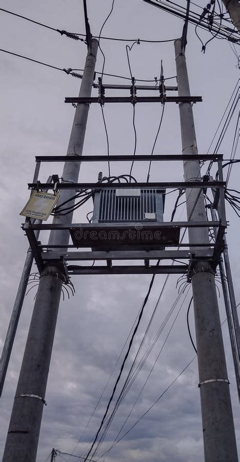 Electricity Substation Poles In Indonesia Stock Image Image Of