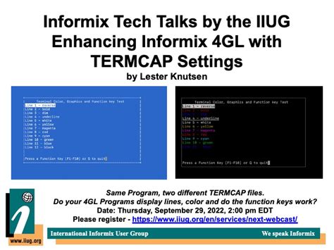Informix Techtalk Enhancing Informix 4gl With Termcap Settings By