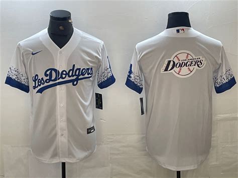 Los Angeles Dodgers White Team Big Logo City Connect Baseball Jersey