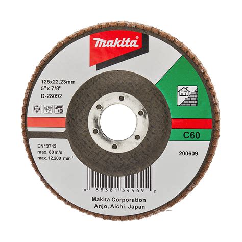 Makita 125mm Flap Disc 60 Grit Silicon Carbide F Makita