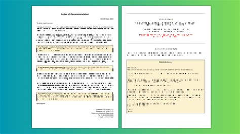 해외 대학원 지원 교수님 추천서 샘플템플릿 크몽