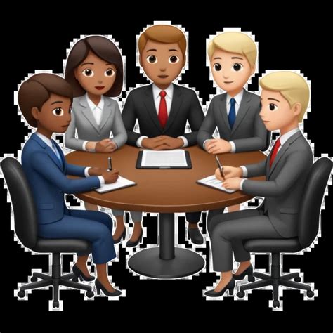 The Scene Where People Gather And Have A Meeting Emoji Ai Emoji Generator