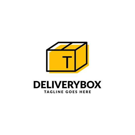 Letter T Shipping Package Box Vector Logo Design Element 7404616 Vector