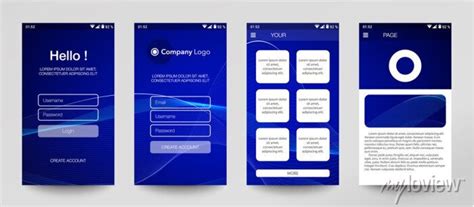 Design Of Mobile App Ui Ux Gui Set Of User Registration Screens