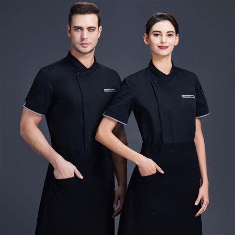 Veste De Cuisine Uniforme Pour Restaurants Hôtels Caféréria Et Tea Room Pour Hommes Et Femmes