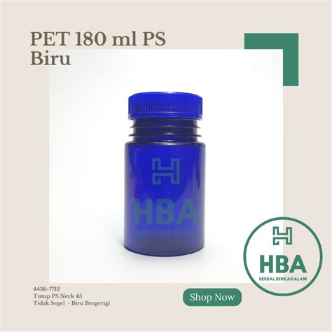 Jual Botol Obat 180 Ml Biru Tutup Biru Gerigi Kecil Botol Obat Botol Plastik Botol Kosong