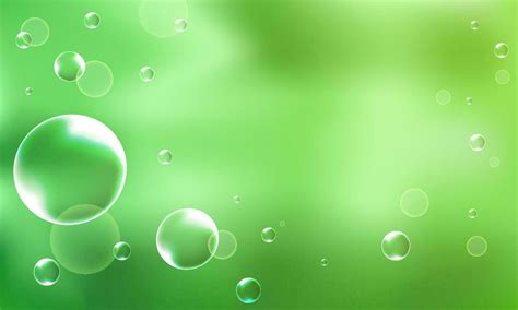 Shiny Abstract Bubbles Green Background
