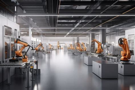 Advanced Robotic Assembly Line With Robots Performing Delicate And