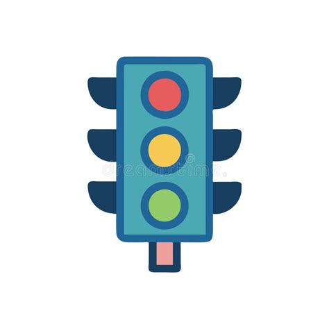 Durable Traffic Light Design For Urban Areas Stock Illustration