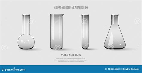 A Set Of Flasks And Test Tubes Equipment For Chemical Laboratory Transparent Glass Test Tubes