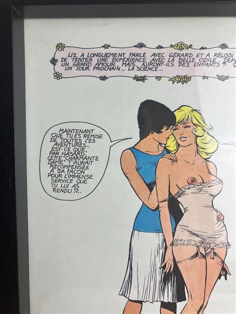 Original Vintage Erotic Comic Book Frame Vintage Poster Print