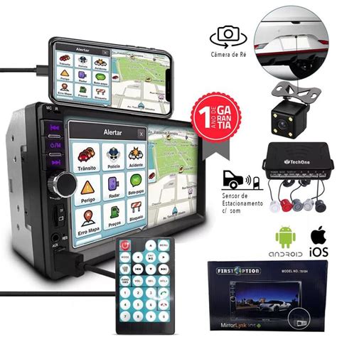 Central Multimídia 7810h Mp5 7 Polegadas 2 Din 2 Usb Bluetooth Gps