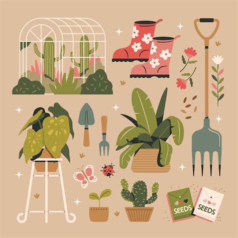 Vector Templates Botanical Garden Illustration Set Imgpanda A Free