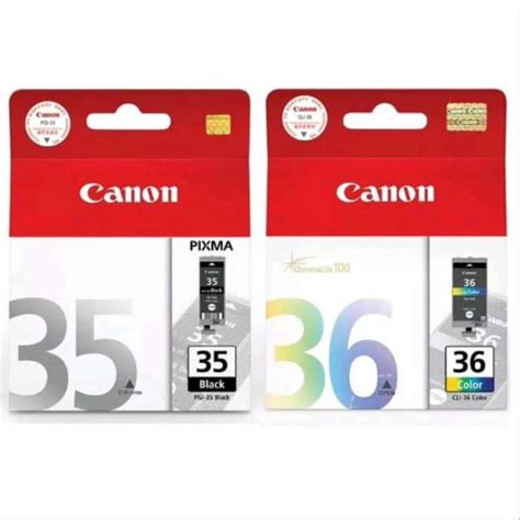Jual Tinta Canon 35 Black And 36 Color Tipe Printer Premium Pixma For