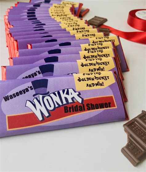 Willy Wonka Bridal Shower Wonka Candy Wrapper Charlie And The