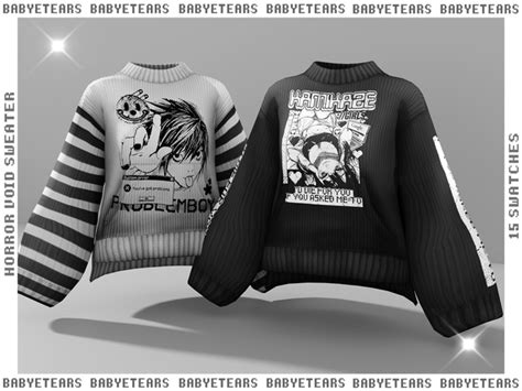 Horror Void Sweater Babyetears Sims 4 Sims 4 Mods Clothes Sims 4 Clothing
